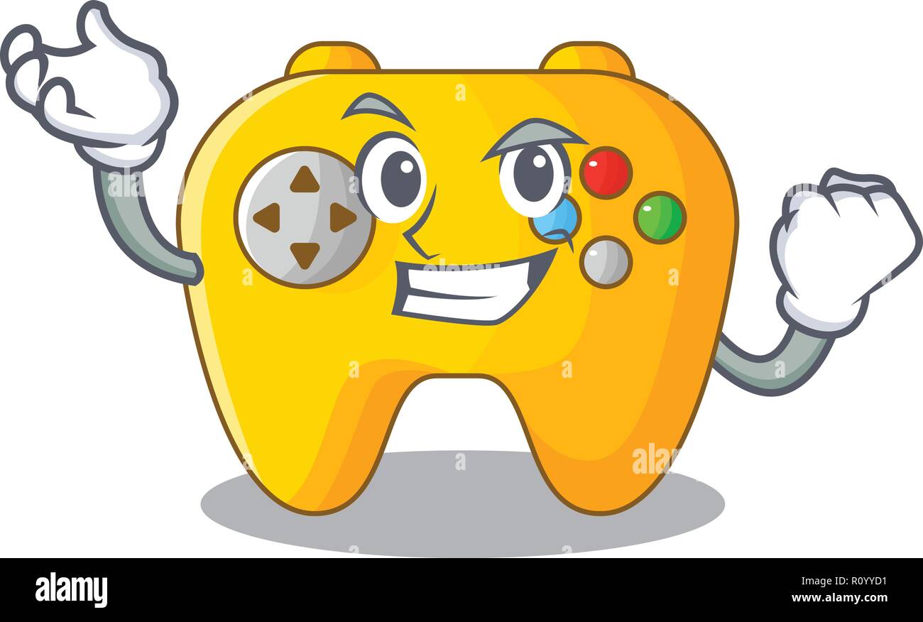 Successful Video game controller shaped on charcter Stock Vector Image ...