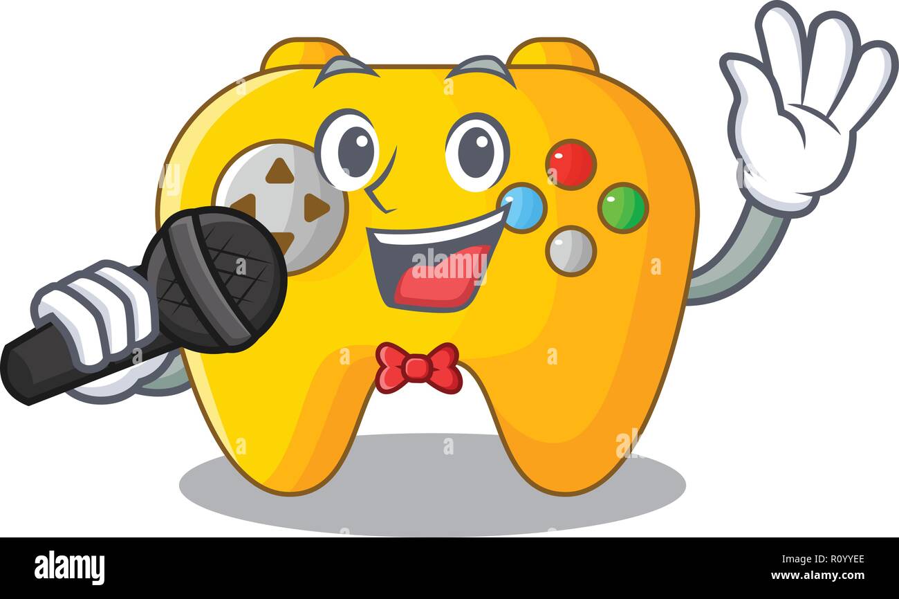 Singing Video game controller shaped on charcter Stock Vector Image ...