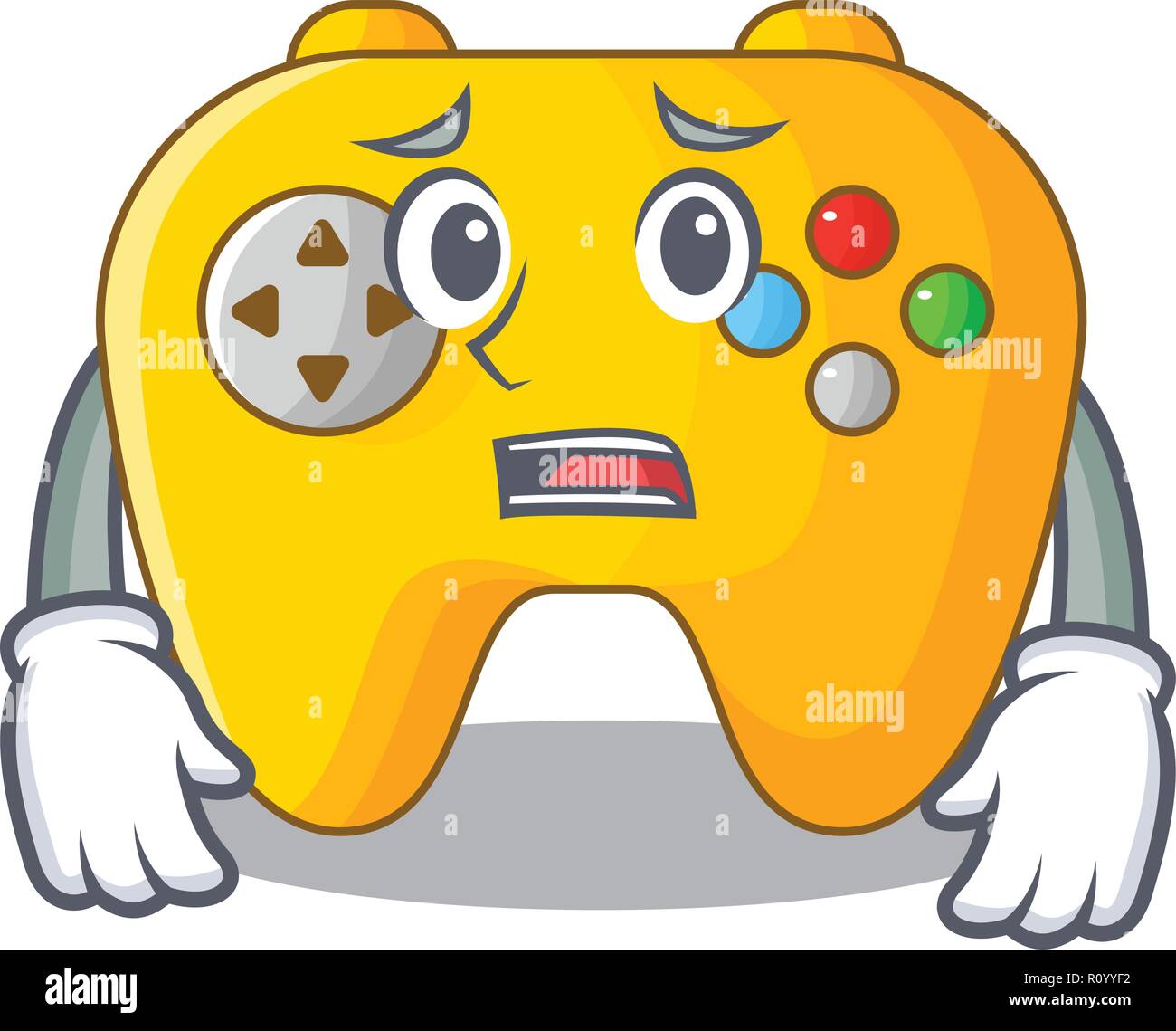 Afraid Video game controller shaped on charcter Stock Vector Image ...