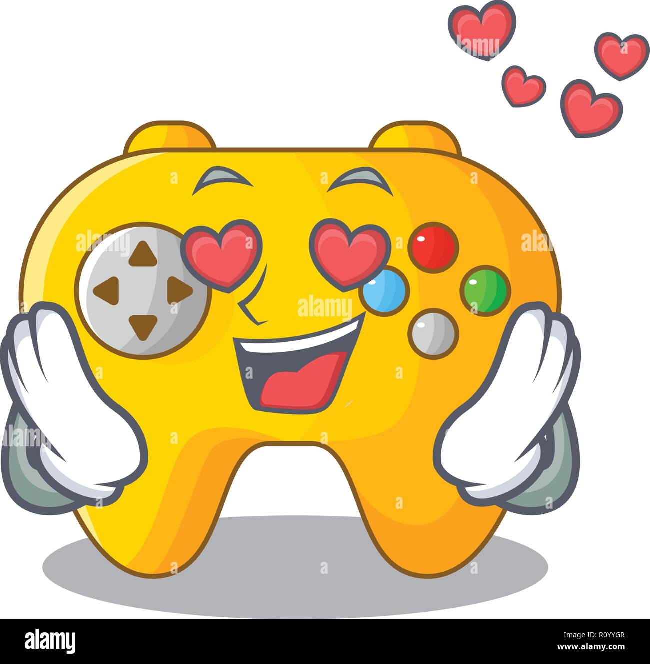 In love Video game controller shaped on charcter Stock Vector Image ...