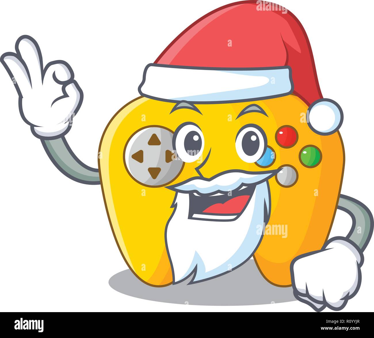 Santa retro computer game control on mascot Stock Vector Image & Art ...