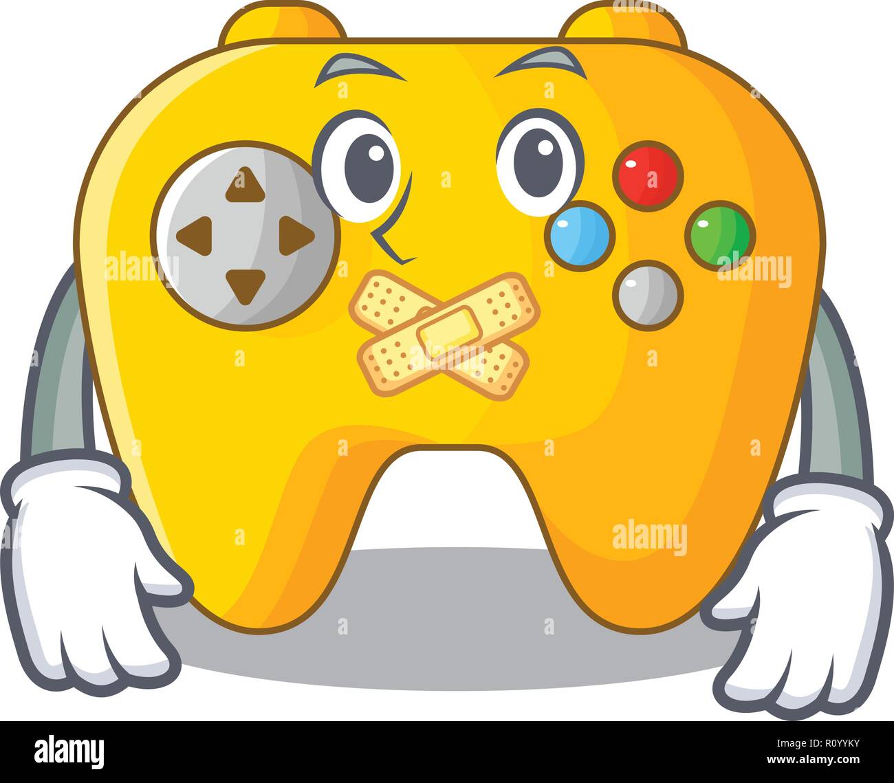 Silent Retro Computer Game Control On Mascot Stock Vector Image Art silent-retro-computer-game-control-on-mascot-stock-vector-image-art