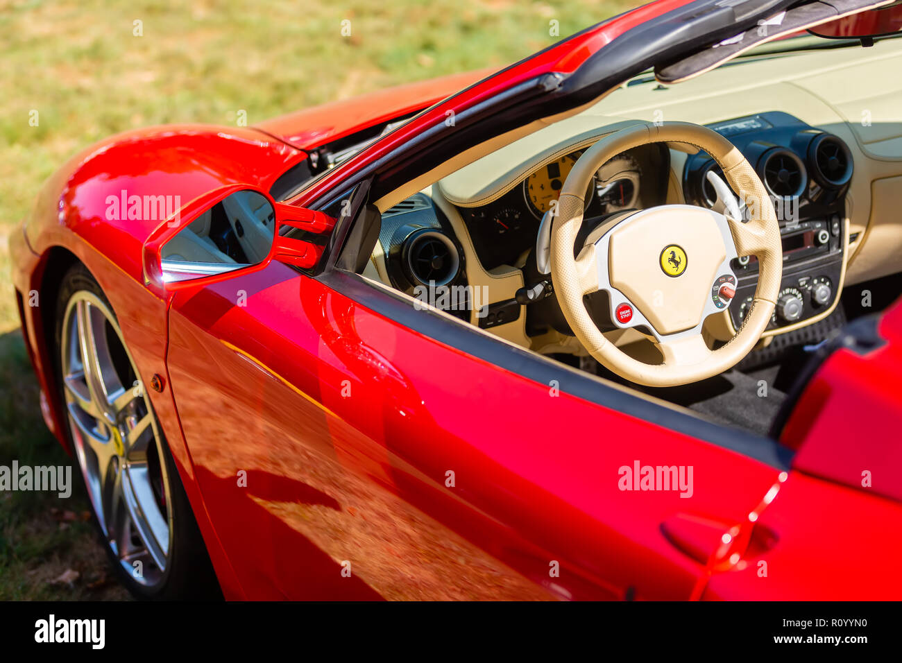 Kerpen, Germany - August 19, 2018: view of a Ferrari sports car with ...