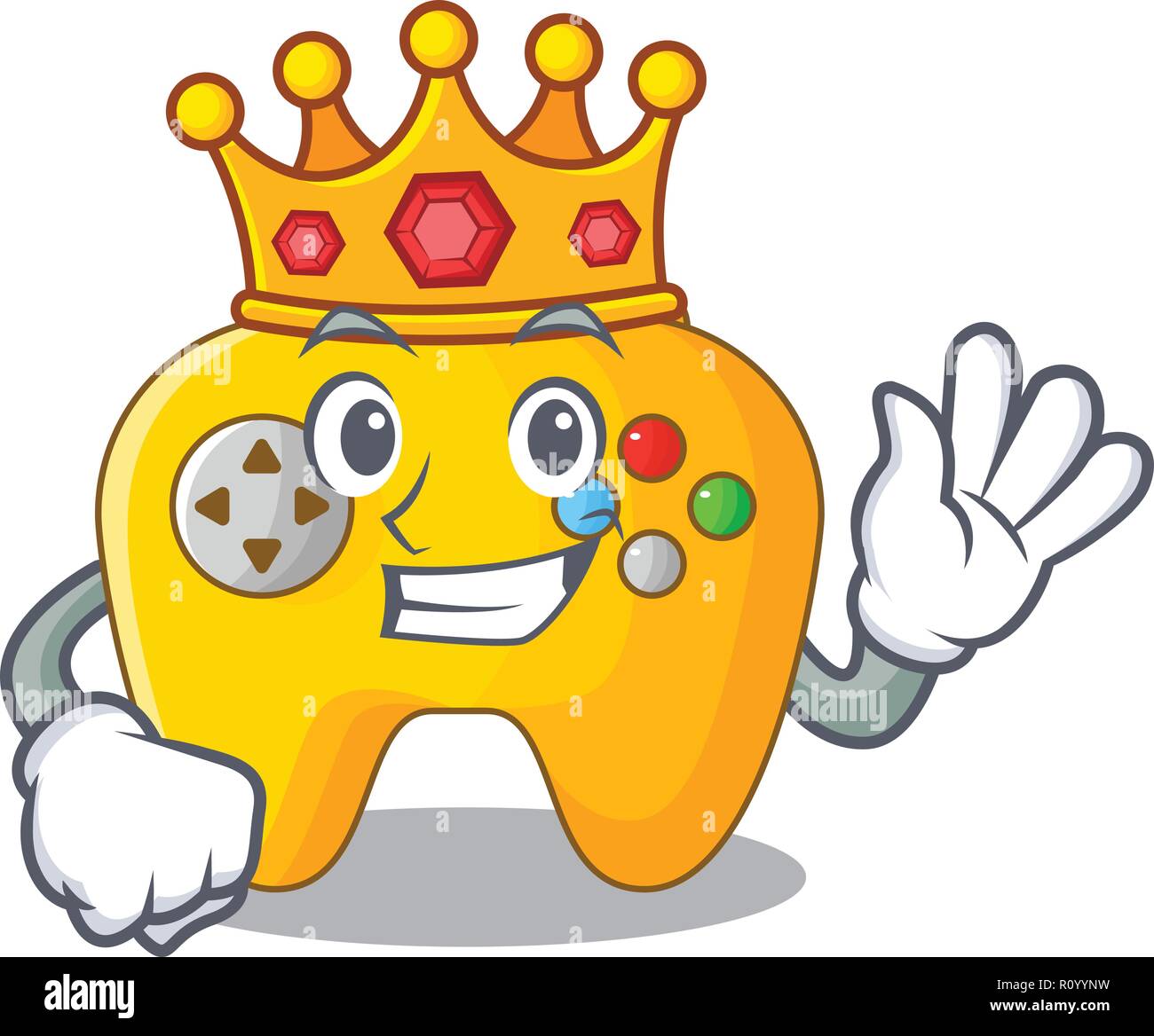 King retro computer game control on mascot Stock Vector Image & Art - Alamy