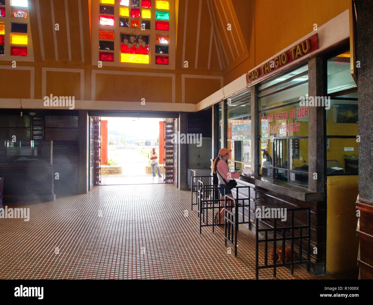 French Colonial Style Railway Station in Da Lat City. Travel in Vietnam ...