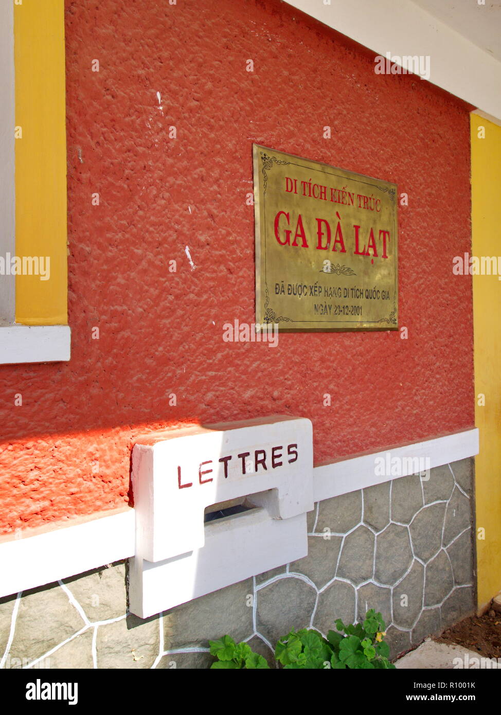 French Colonial Style Railway Station in Da Lat City. Travel in Vietnam ...