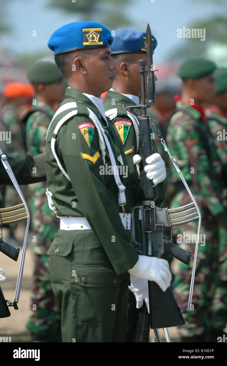 Banda Aceh, Indonesia - August 16, 2005: Indonesia Army Forces at ...
