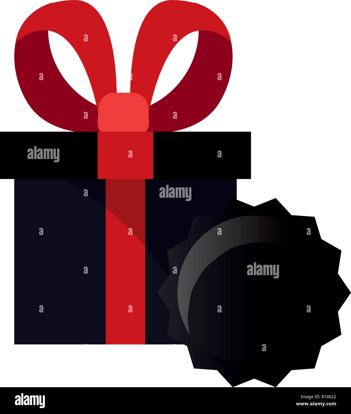 gift box label on white background vector illustration Stock Vector ...