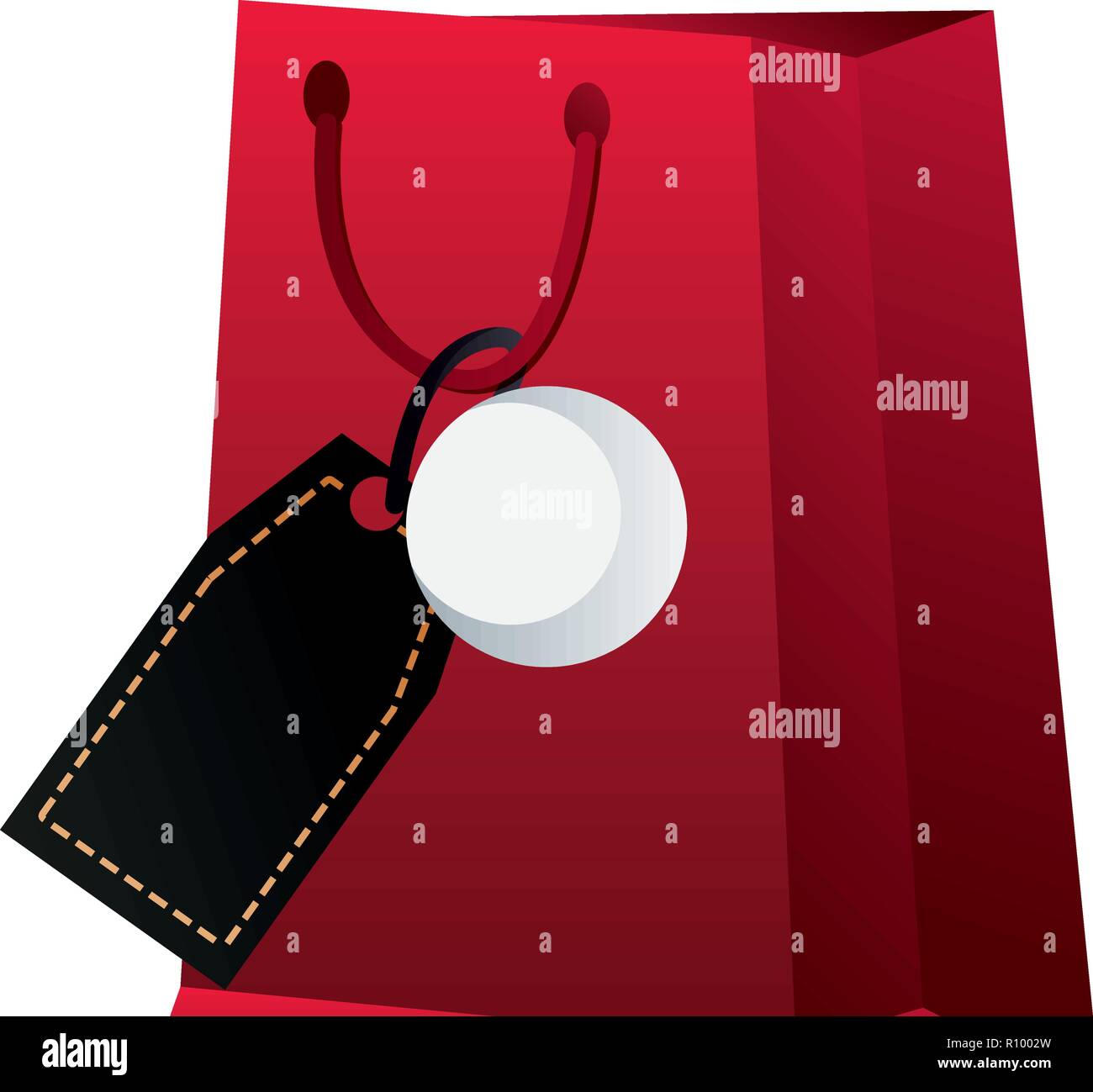 shopping bag tag price ecommerce market vector illustration Stock ...