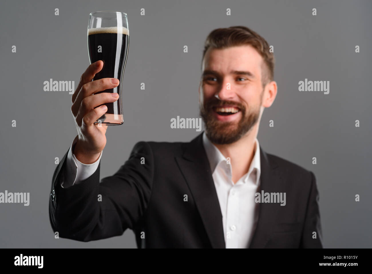 Cool handsome guy having beer hi-res stock photography and images - Alamy
