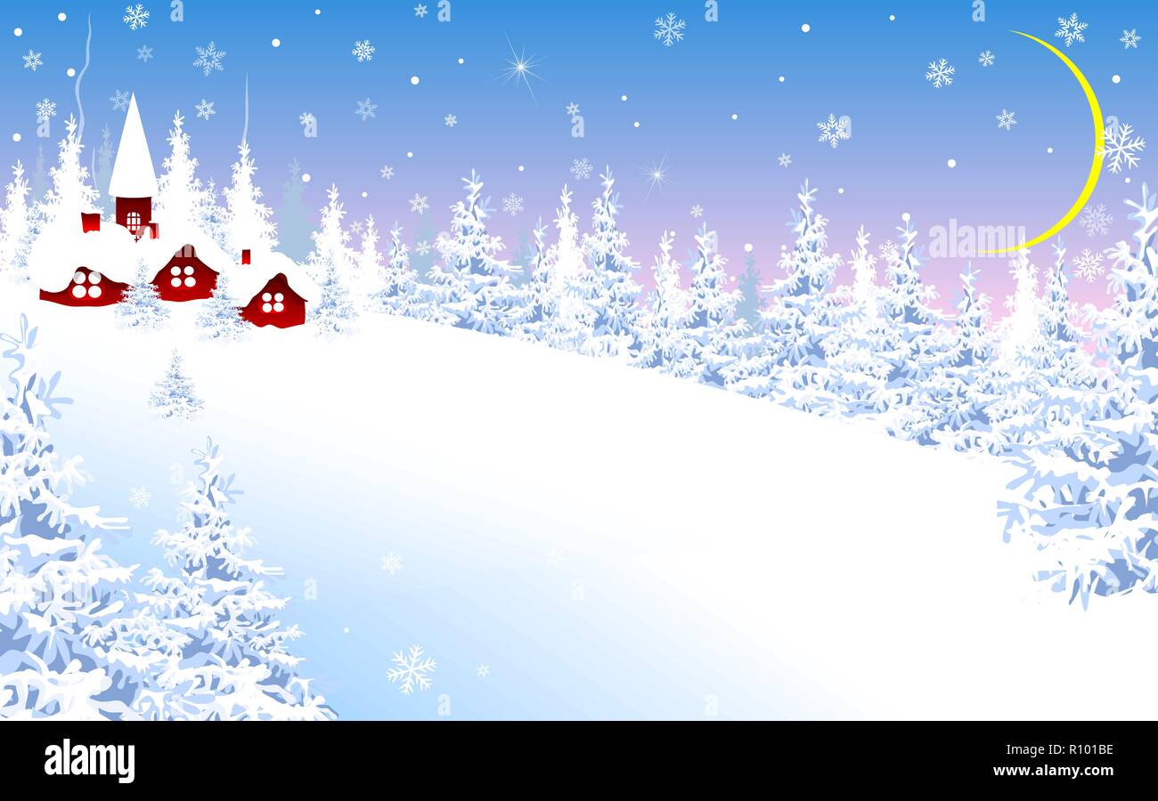 Winter Snow Banner Clipart