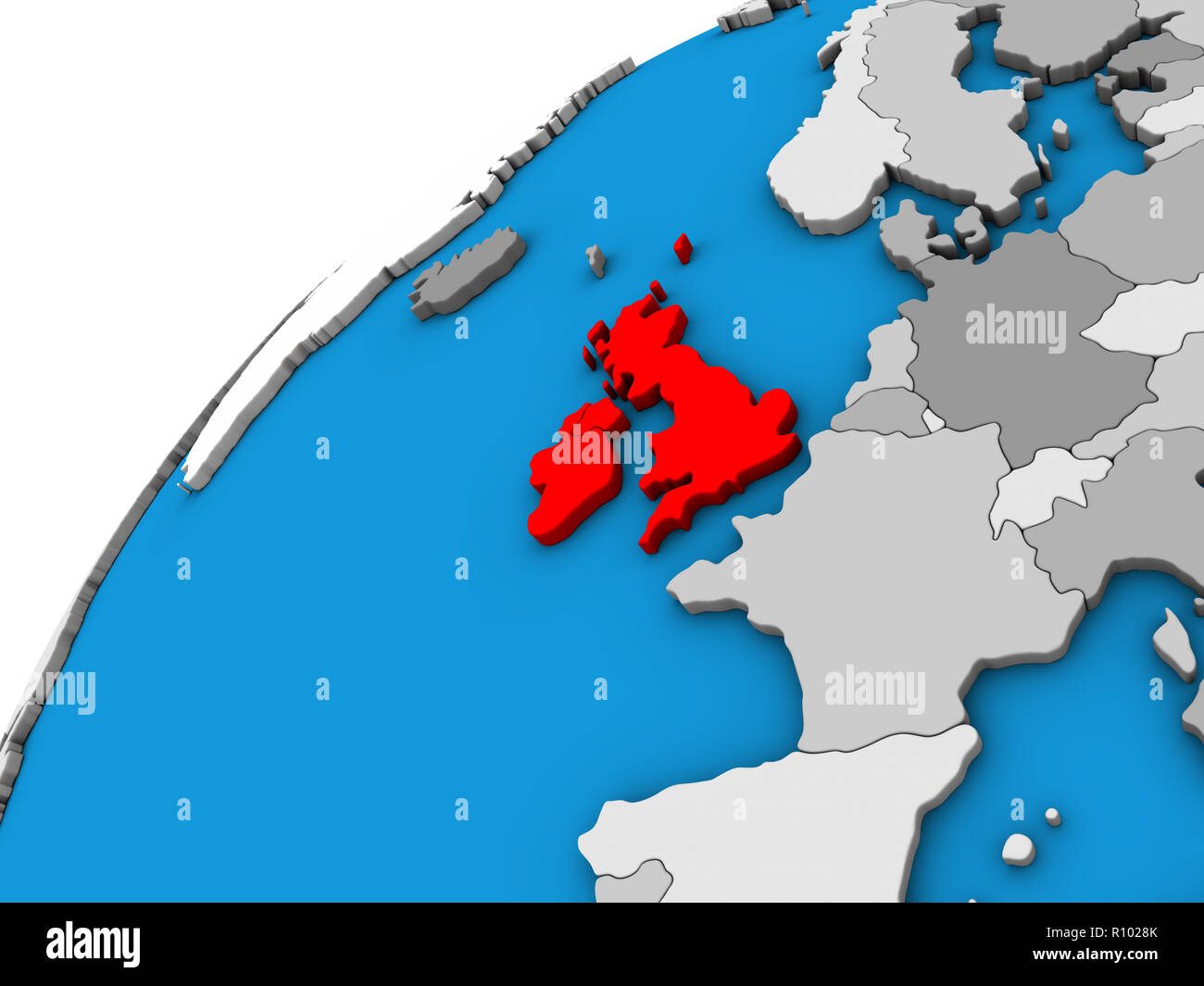 Map of british isles globe hi-res stock photography and images - Alamy