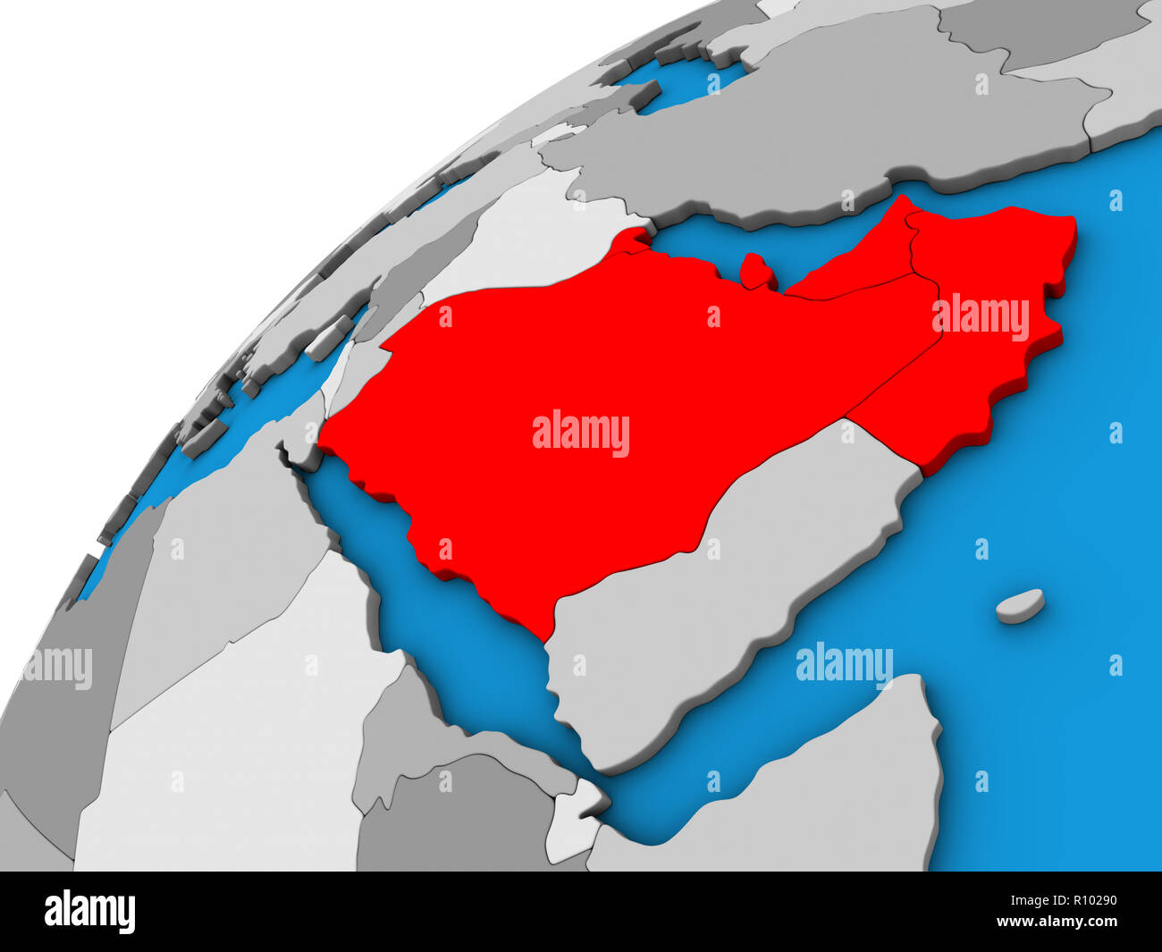 Map of gulf cooperation council hi-res stock photography and images - Alamy