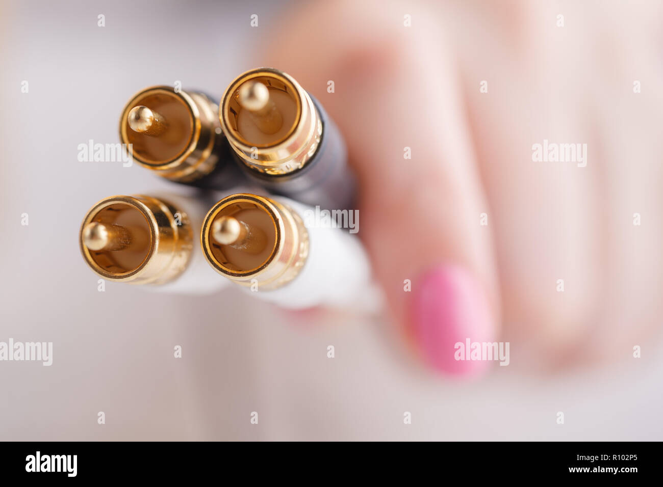 Female hands audio control hi-res stock photography and images - Alamy