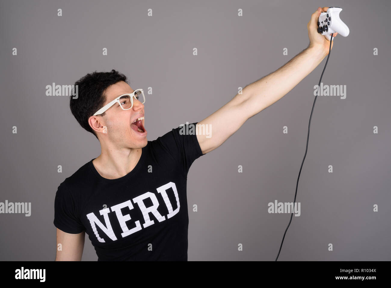 Nerd gamer hi-res stock photography and images - Alamy