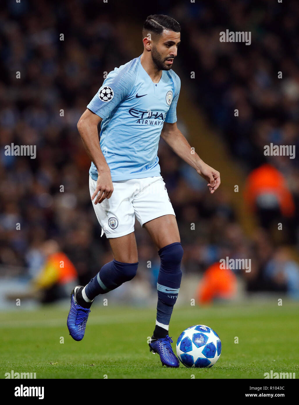 Manchester City's Riyad Mahrez during the UEFA Champions League match ...