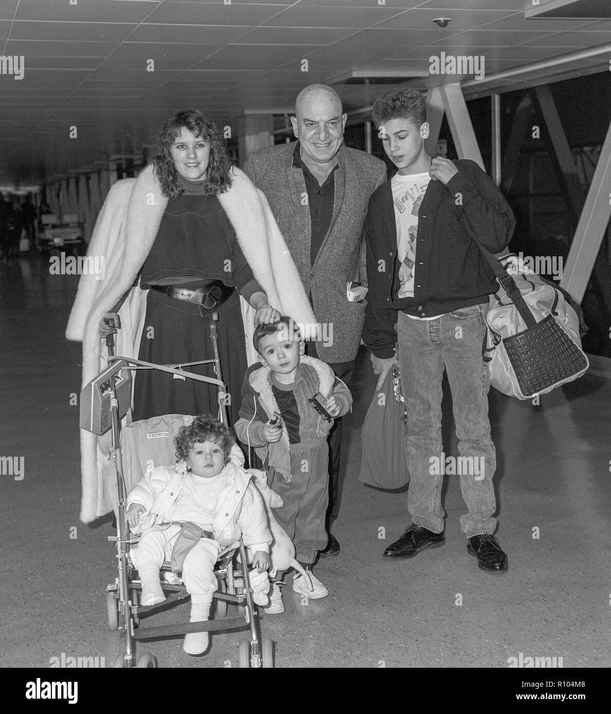 Actor Telly Savalas, wife Julie and children Nicholas, Christian and ...