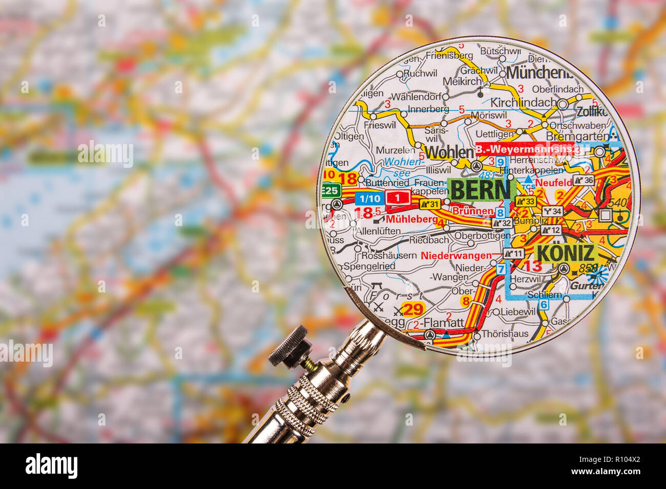 Bern switzerland europe map hi-res stock photography and images - Alamy