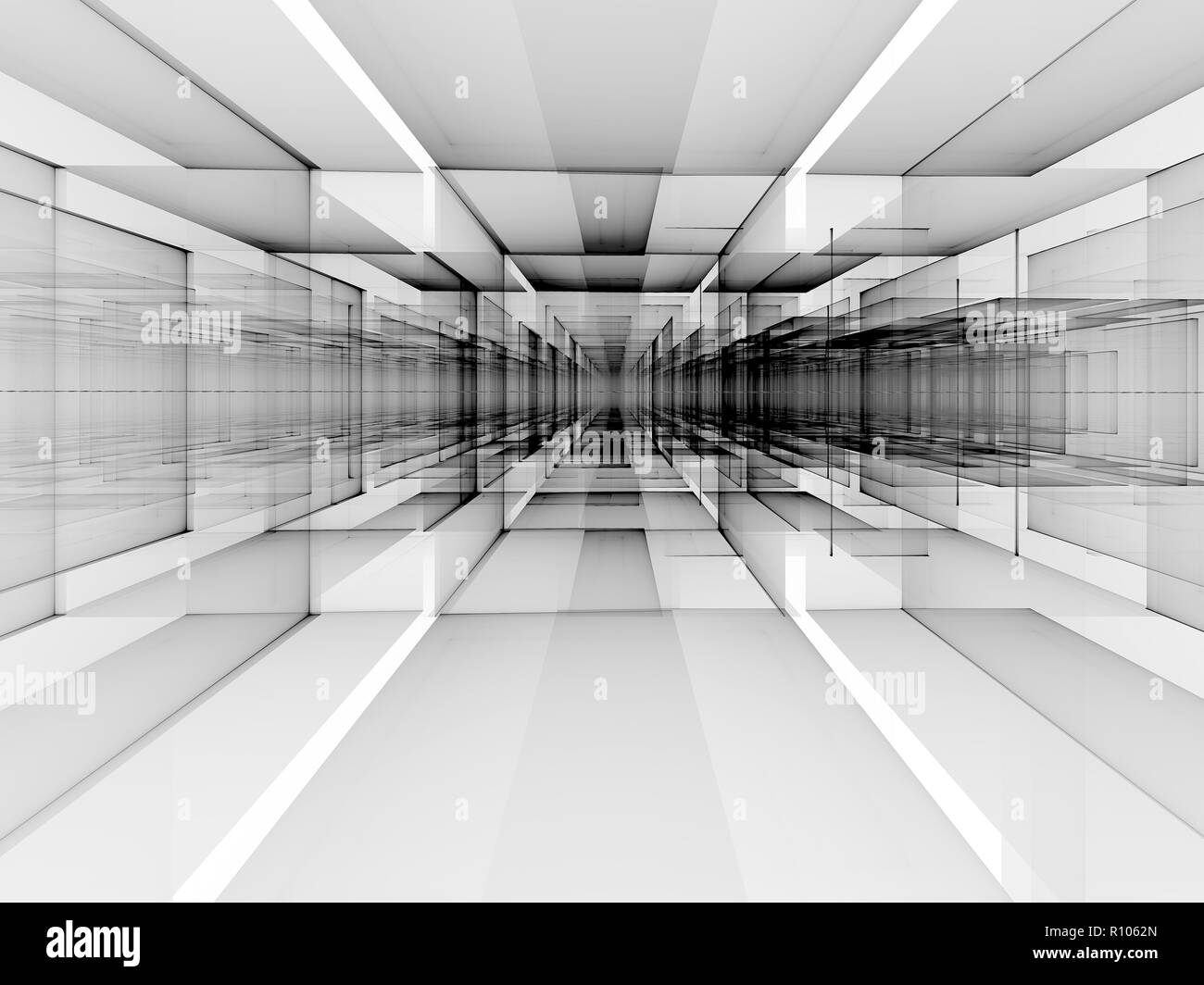 Abstract perspective technology background - digitally generated image ...