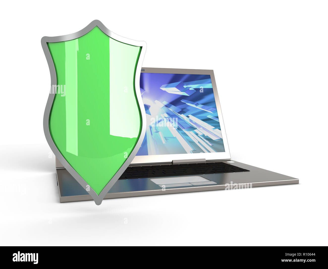 Laptop shield web hosting hi-res stock photography and images - Alamy
