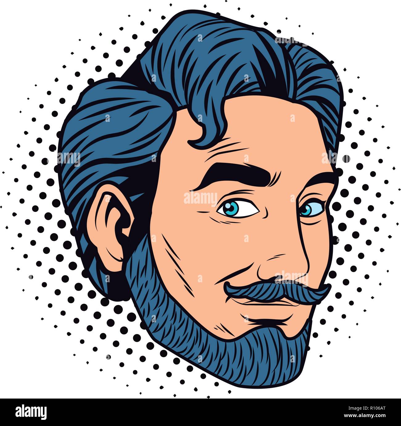 pop art man face Stock Vector Image & Art - Alamy