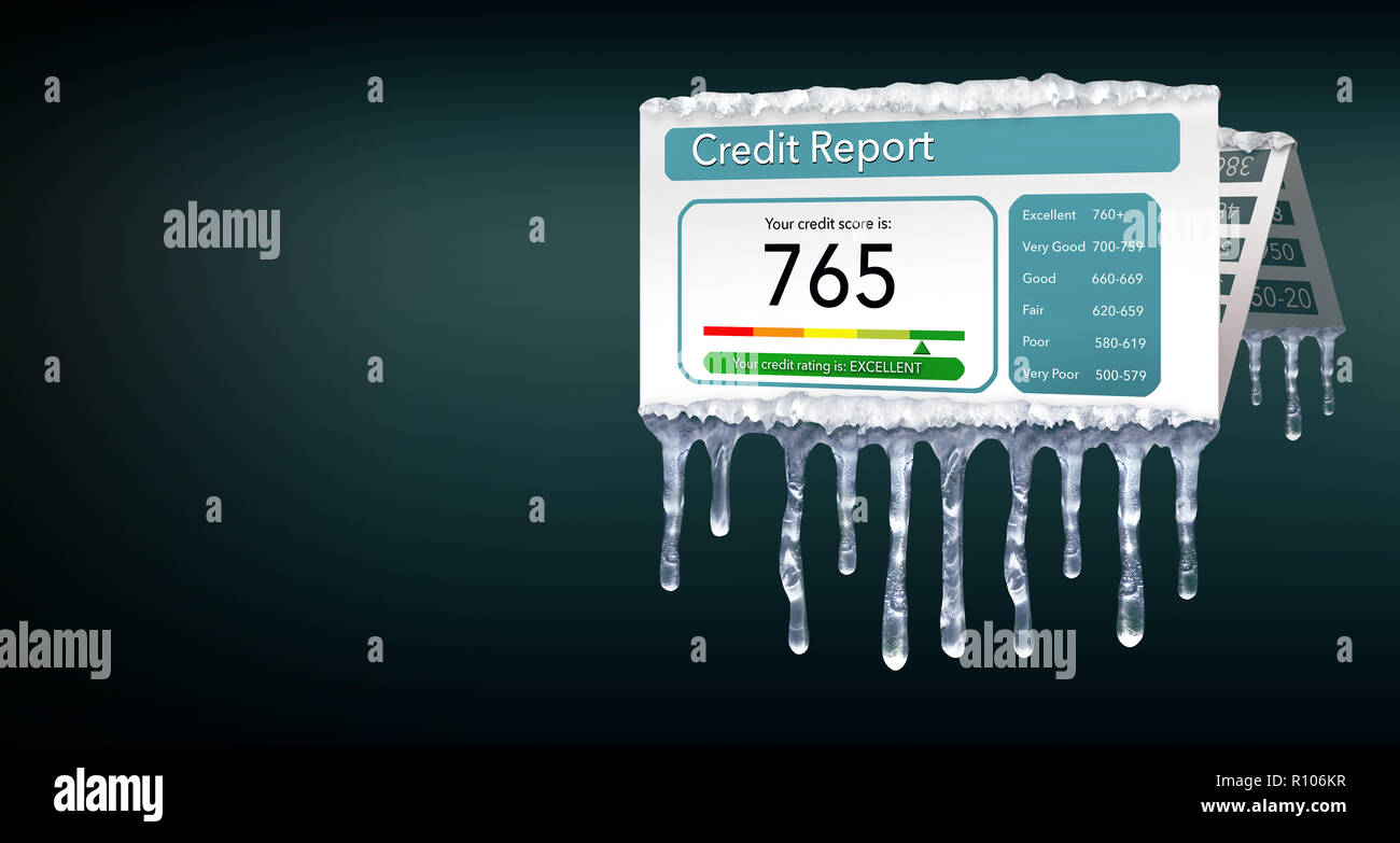 A credit freeze, or freeze on your credit report is represented with ...