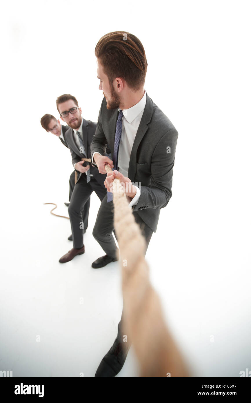 background image of a businessman rising up Stock Photo - Alamy