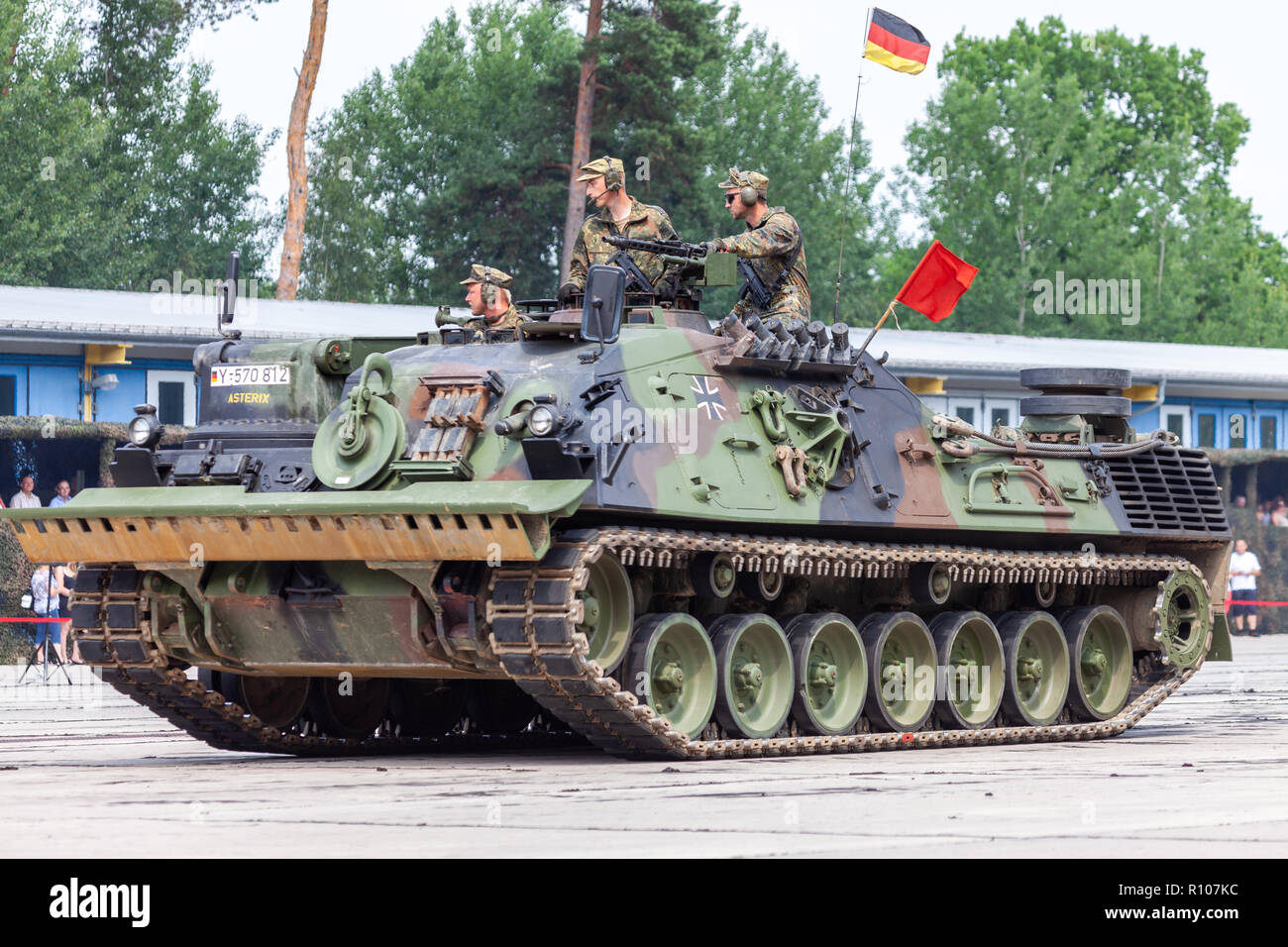 BURG / GERMANY - JUNE 25, 2016: German armored recovery vehicle, Bergepanzer 2 from Bundeswehr ...