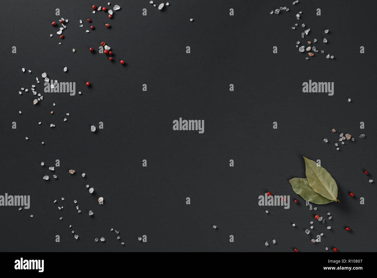 Dark background for food decorated to use in menu Stock Photo - Alamy