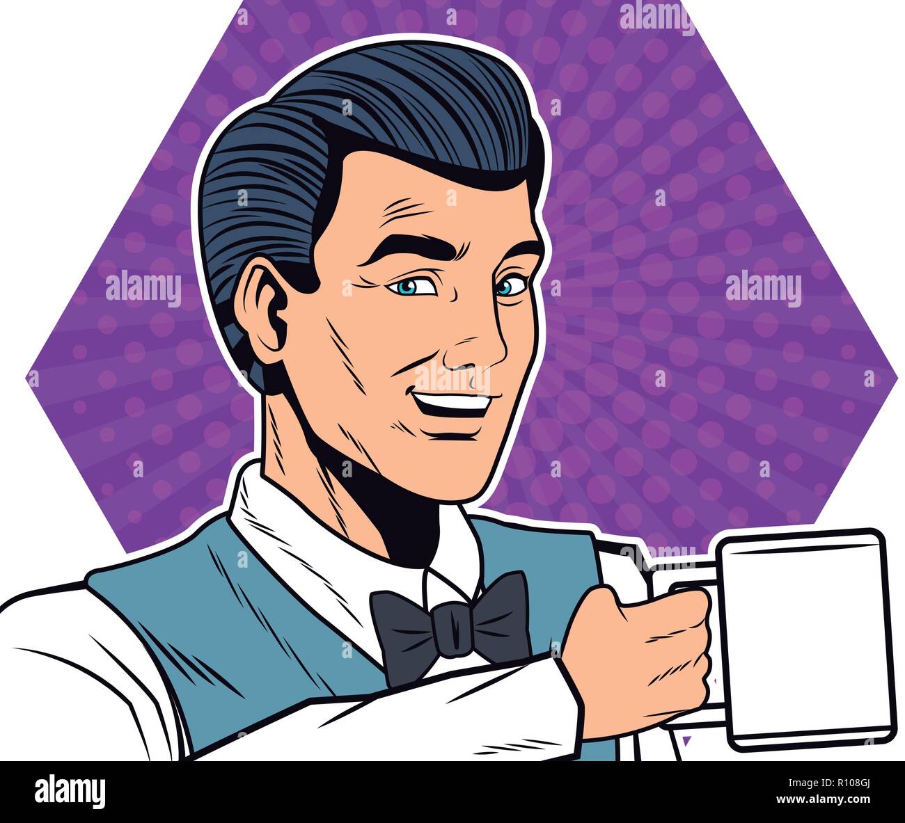 pop art man face Stock Vector Image & Art - Alamy