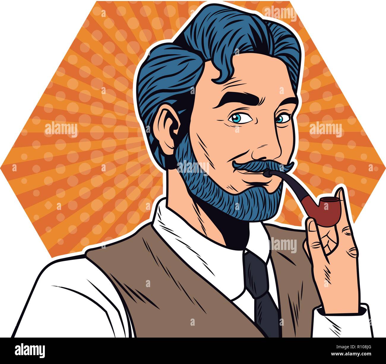 pop art man face Stock Vector Image & Art - Alamy