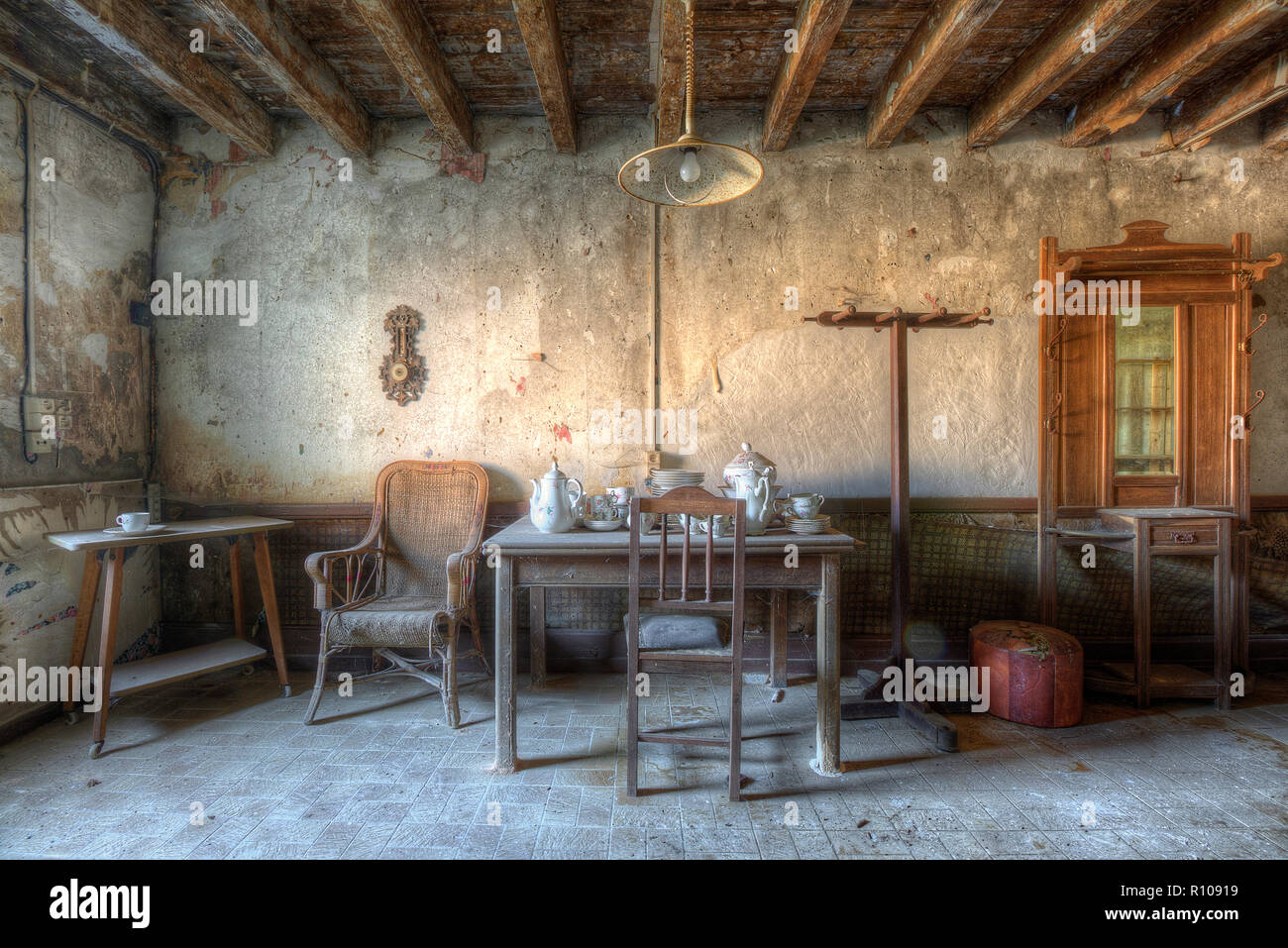 Amazing abandoned farmhouse in Belgium Urbex Stock Photo - Alamy