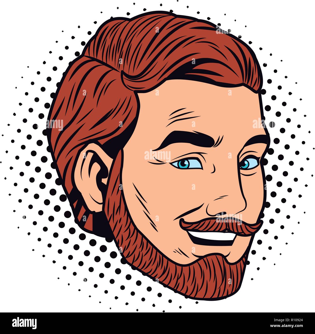 pop art man face Stock Vector Image & Art - Alamy