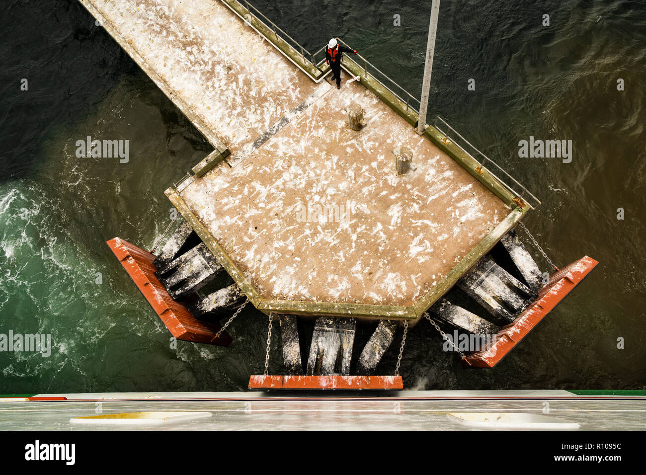 Ferry pier on dolphins at Souris, Prince Edward Island, Canada Stock ...