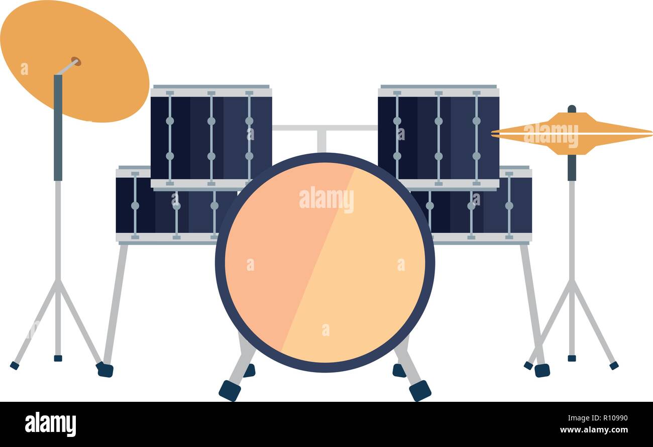 drums battery instrument icon vector illustration design Stock Vector ...