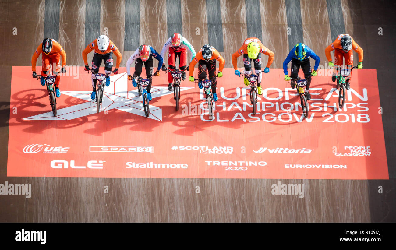 Elite Men. Glasgow2018 European Championships - BMX Racing Stock Photo ...