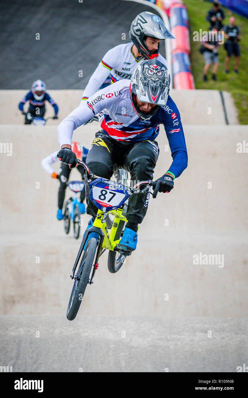 Kye Whyte - Glasgow2018 European Championships - BMX Racing Stock Photo ...