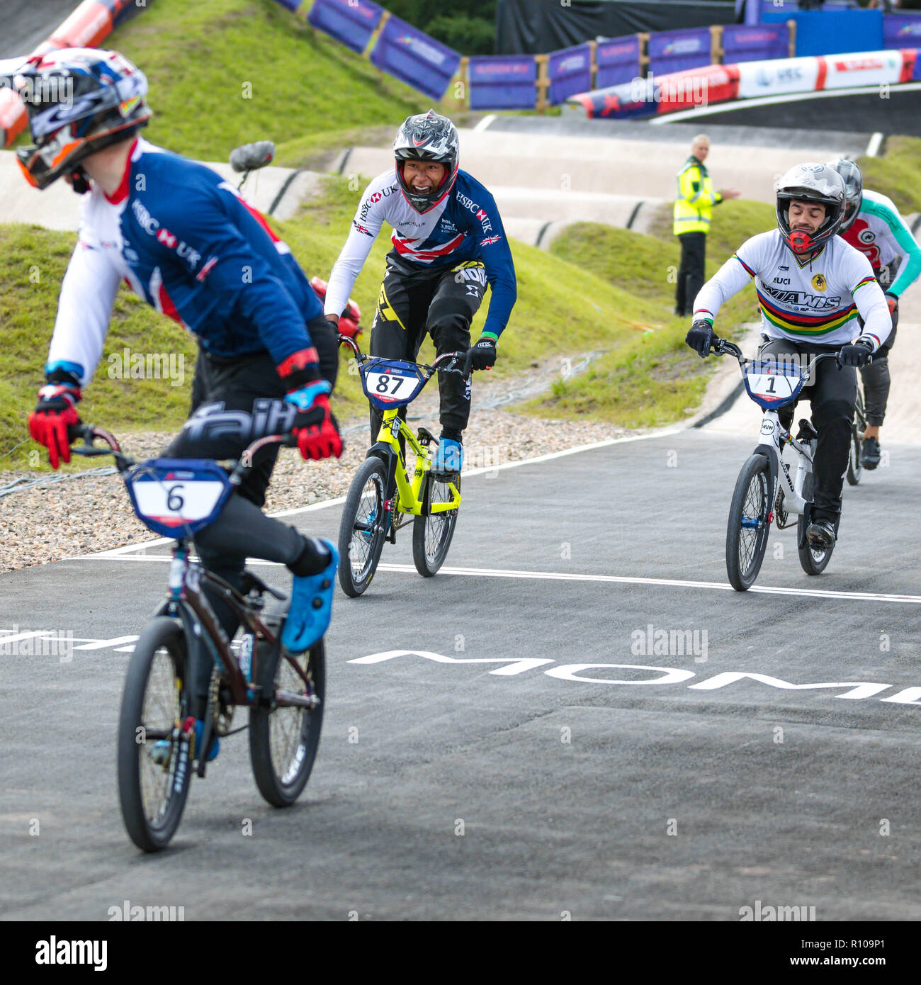 Kye Whyte - Glasgow2018 European Championships - BMX Racing Stock Photo ...