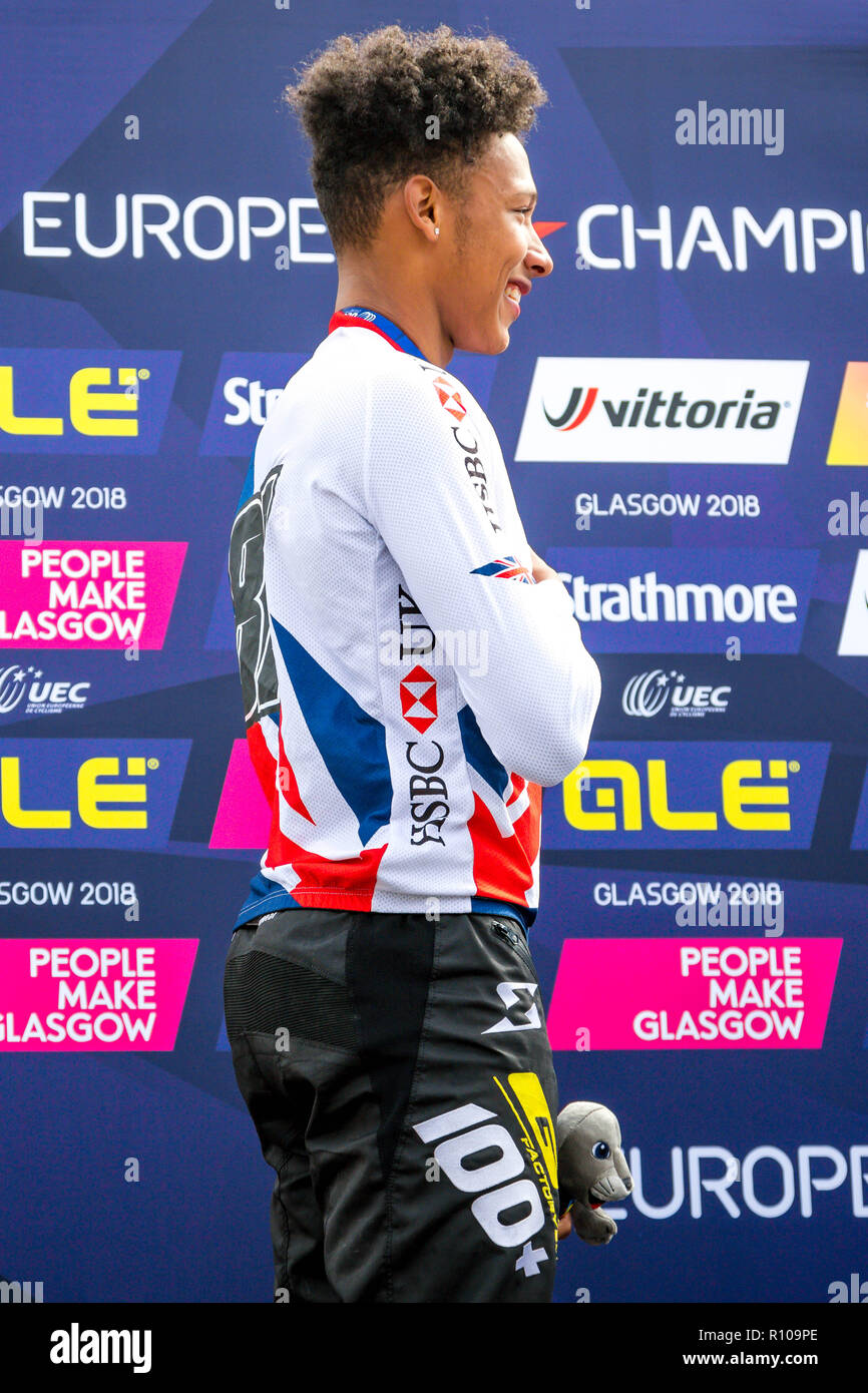 Kye Whyte - Glasgow2018 European Championships - BMX Racing Stock Photo ...