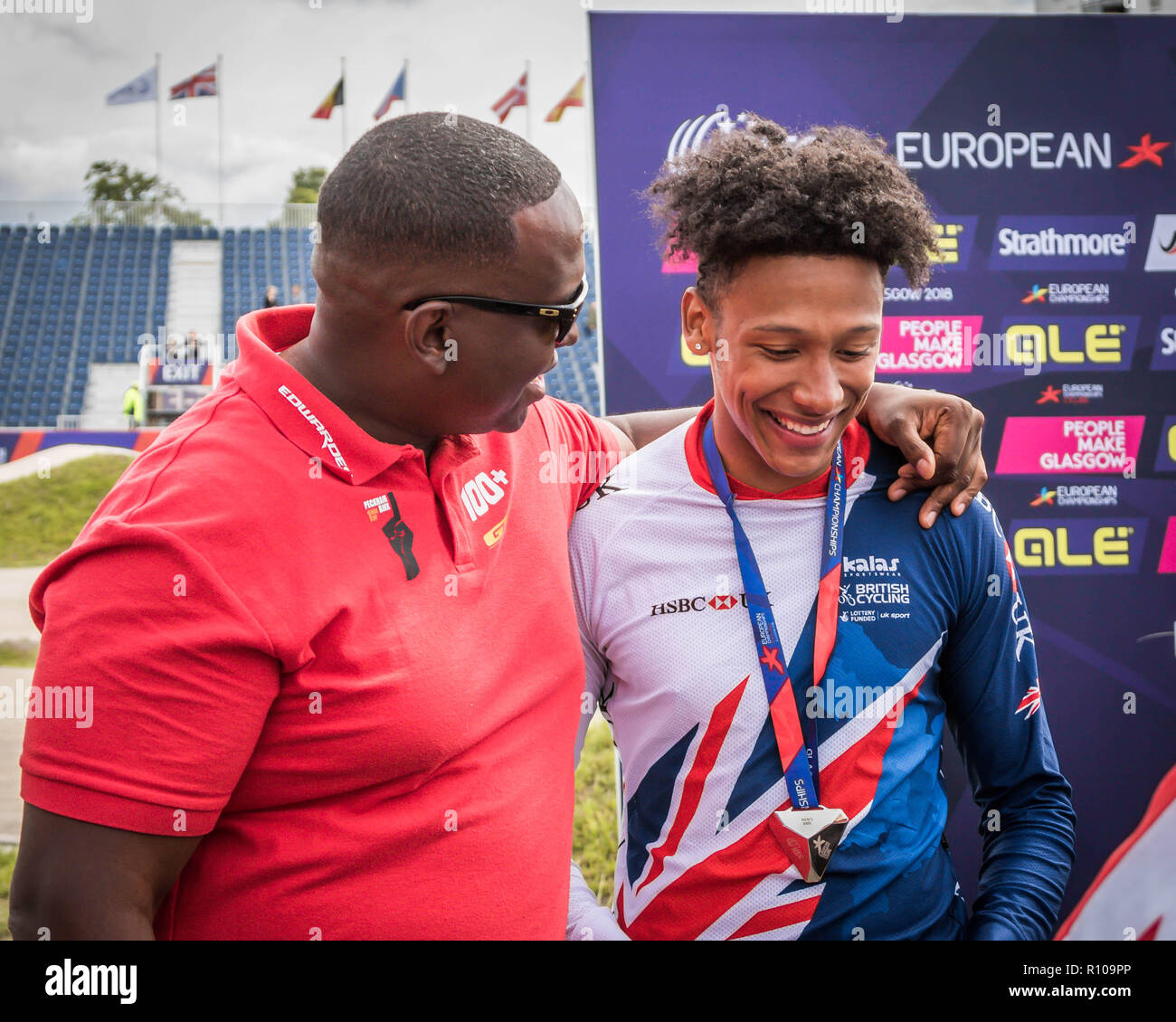 Kye Whyte - Glasgow2018 European Championships - BMX Racing Stock Photo ...