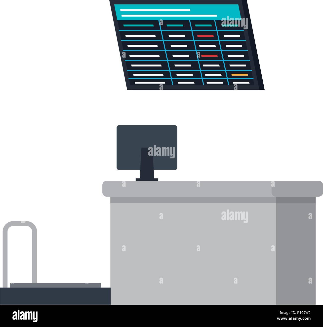 checkin airport place scene vector illustration design Stock Vector ...