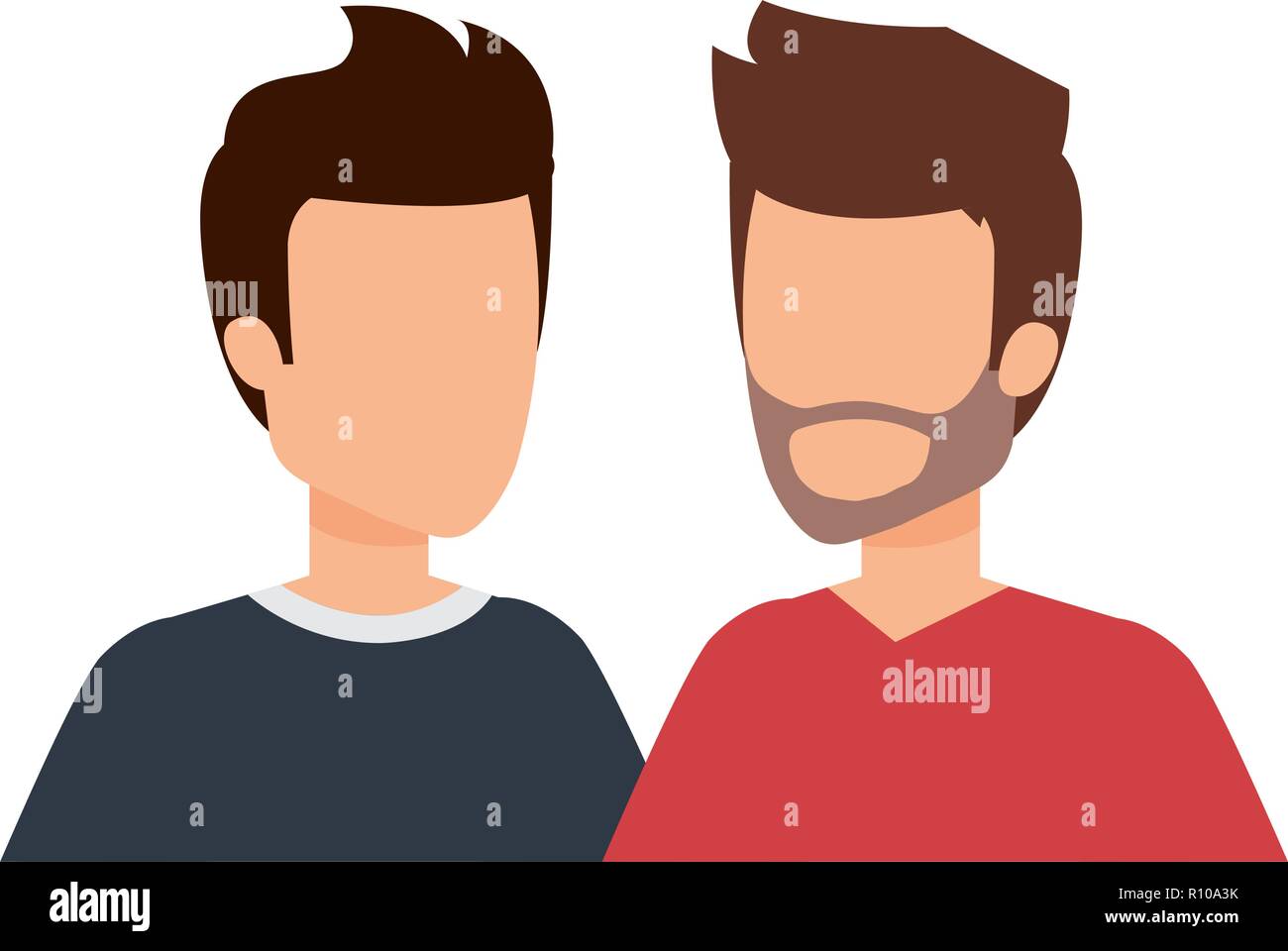 group of men avatars characters vector illustration design Stock Vector ...