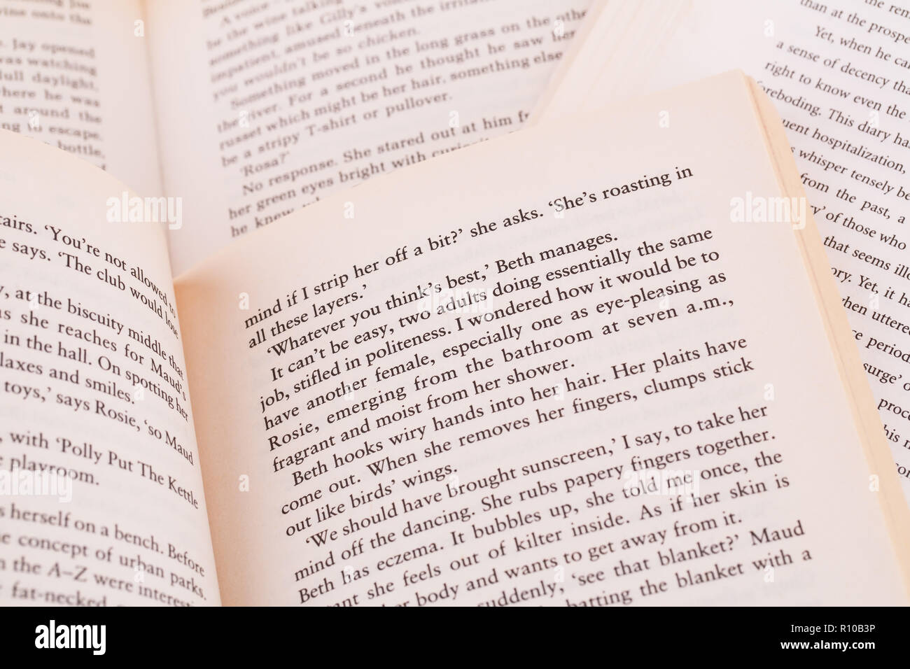 Opened books close up picture Stock Photo - Alamy