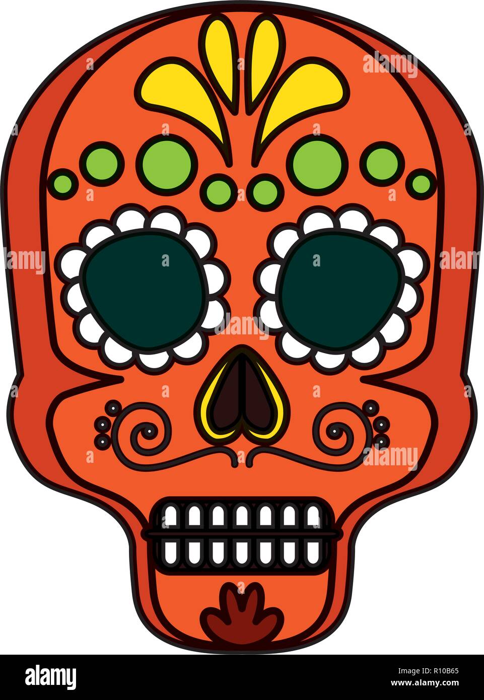mask of the santa death vector illustration design Stock Vector Image ...