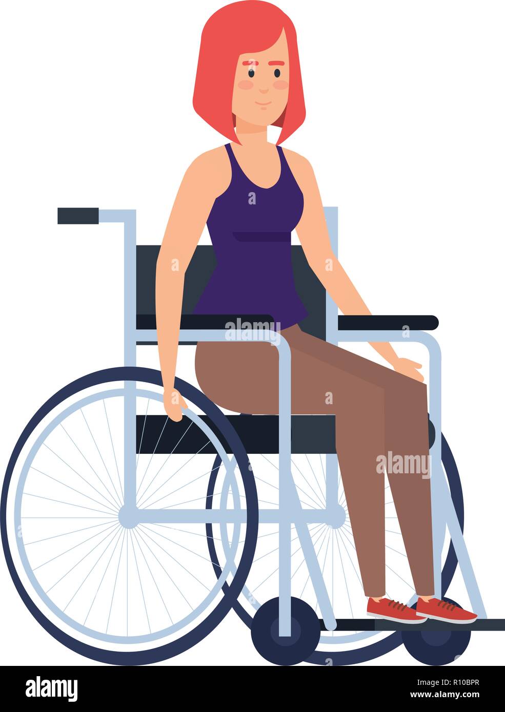 woman in wheelchair character vector illustration design Stock Vector ...