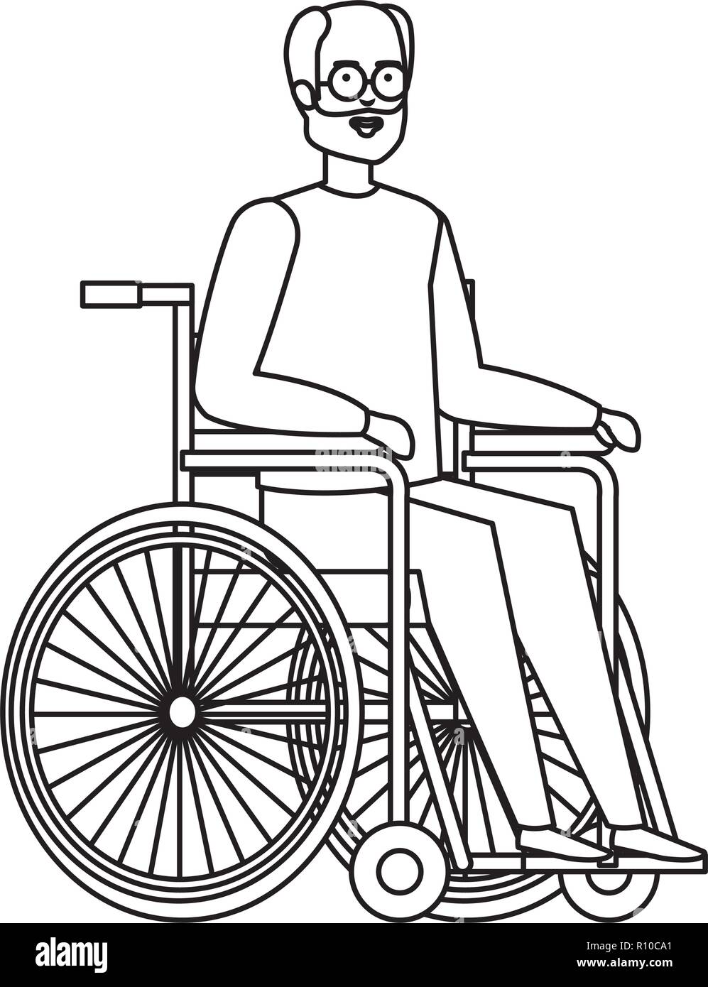 Crippled Old Man Cartoon