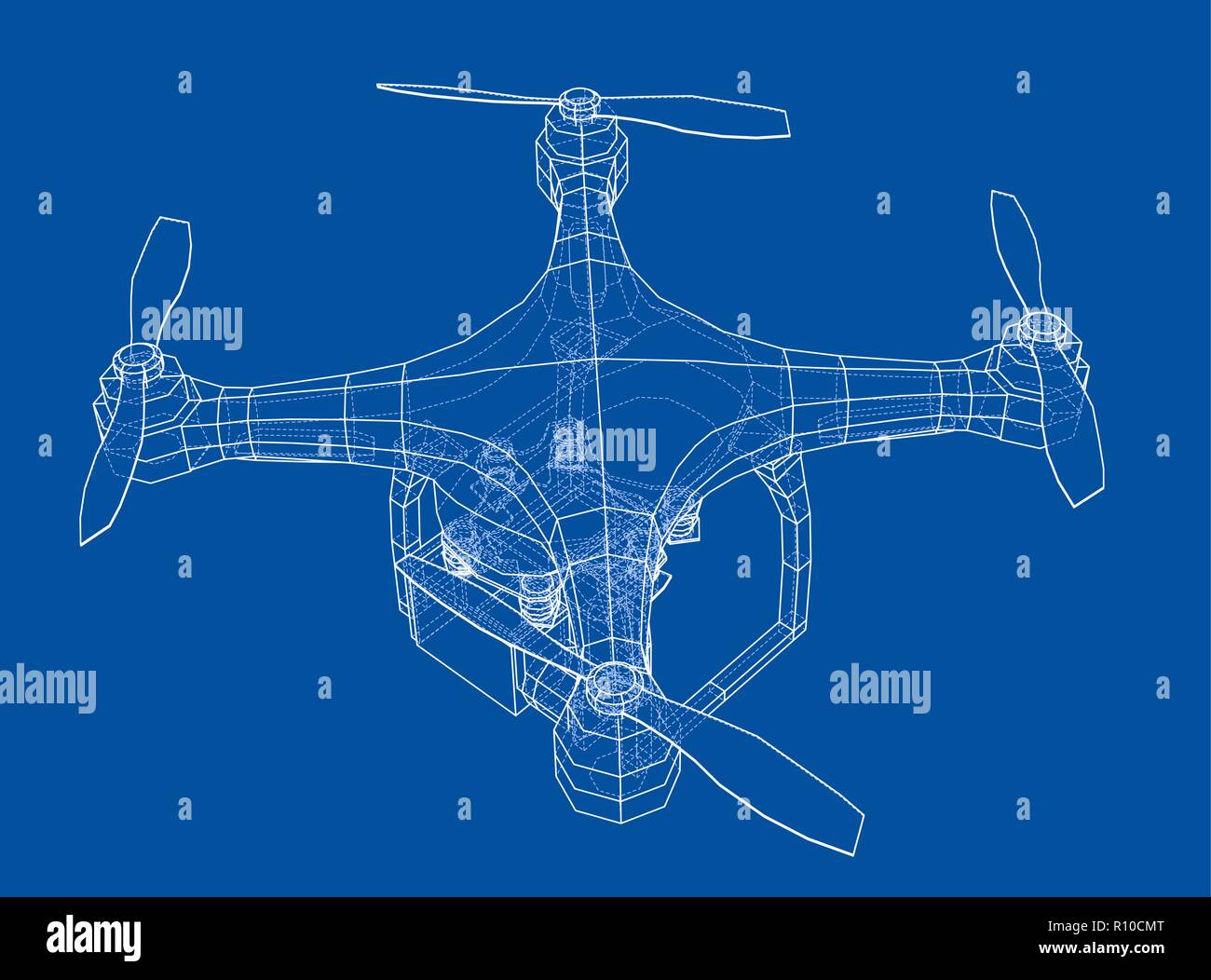 Drone concept. Vector rendering of 3d Stock Vector Image & Art - Alamy