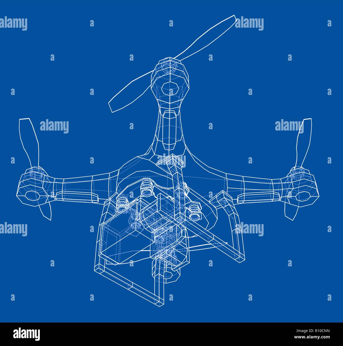 Drone concept. Vector rendering of 3d Stock Vector Image & Art - Alamy