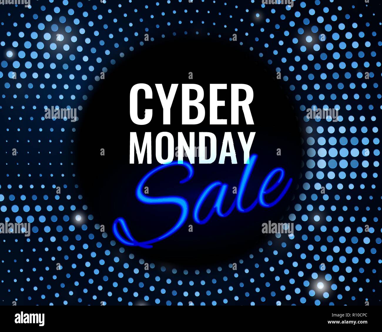 Neon frame cyber monday Stock Vector Images - Alamy