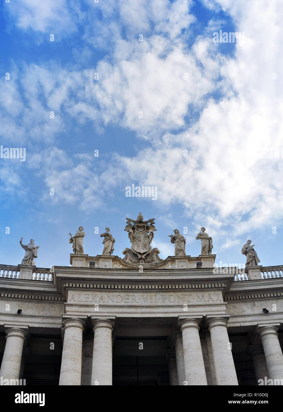 Statues of Alexander VII Pont Max at St. Peters Square, Vatican City ...